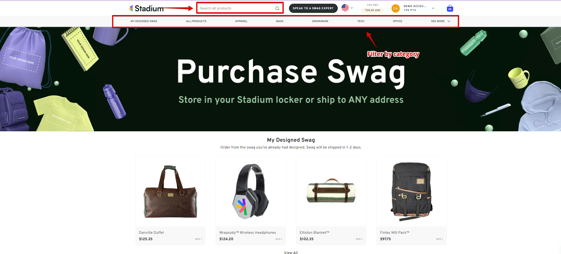 Restock Swag Items Swag Items (not Bought from Stadium) by Purchasing ...