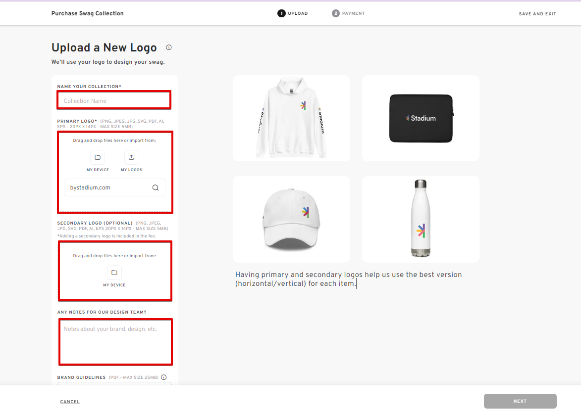 How to add multiple logos for your swag in a Stadium Shop – STADIUM