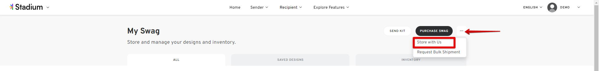 How to add swag items you are sending to our warehouse to your Stadium ...