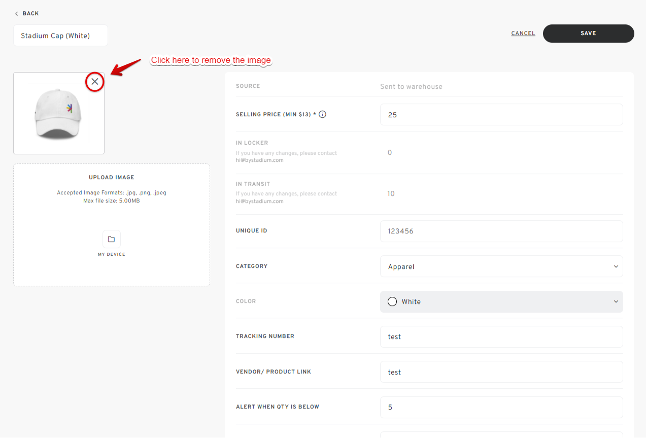 How to Edit the Swag Details in Your Swag Inventory – Stadium