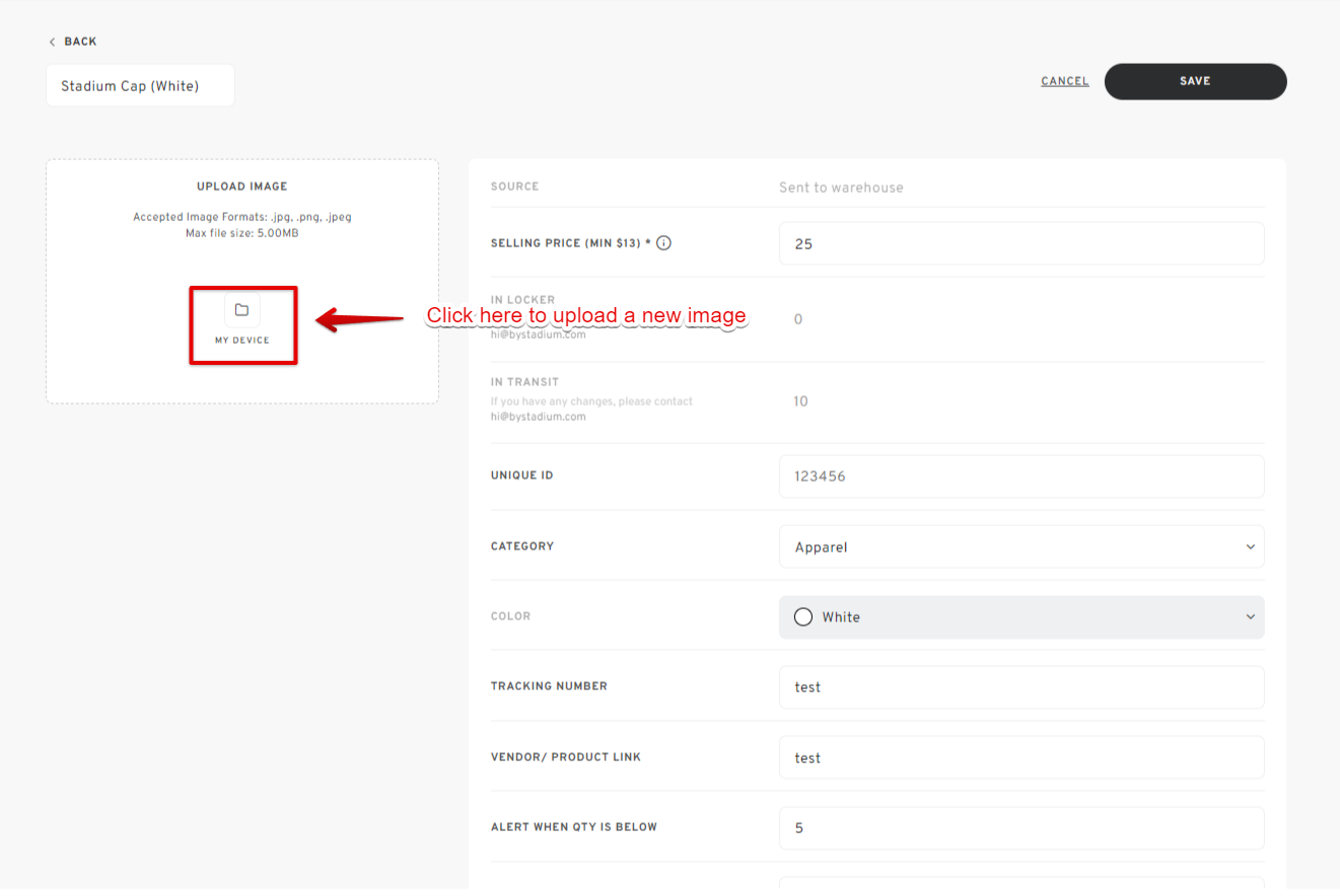 How to Edit the Swag Details in Your Swag Inventory – Stadium