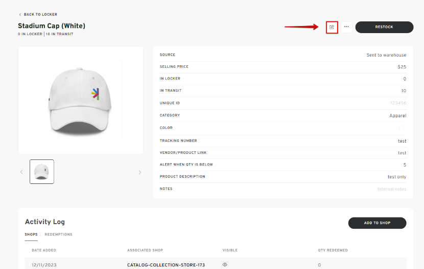 How to Edit the Swag Details in Your Swag Inventory – Stadium
