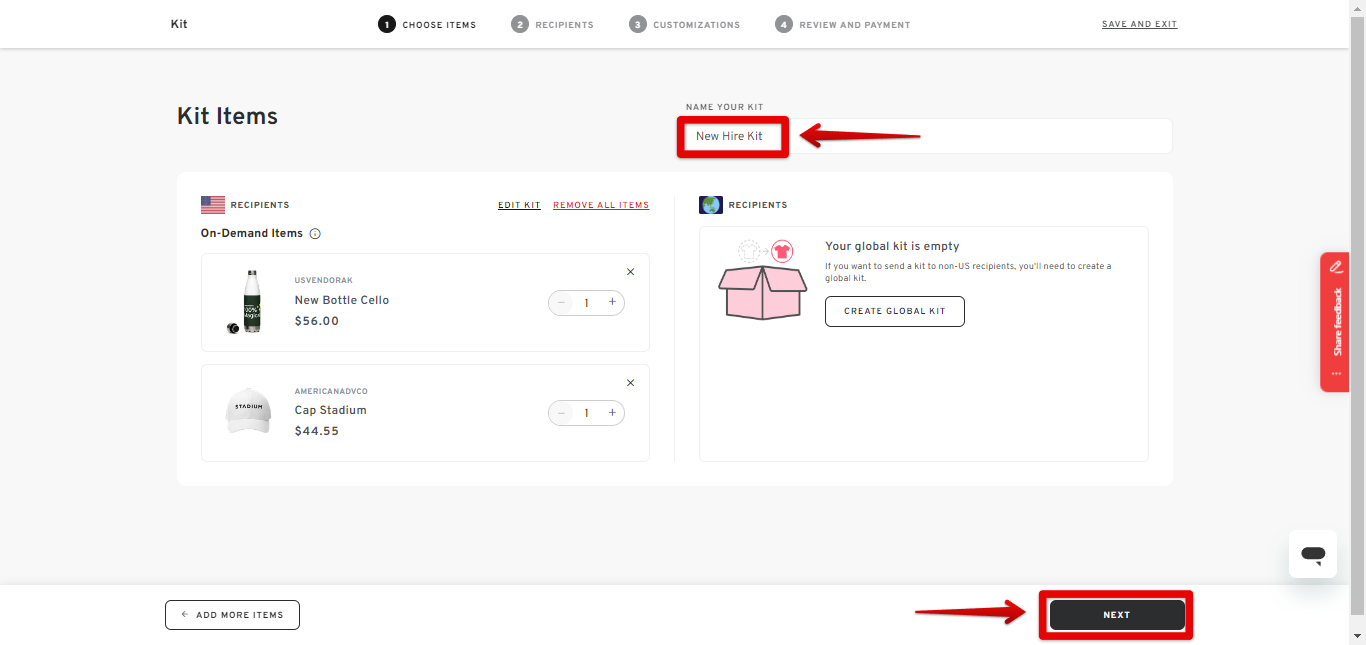 How to create and send Surprise Swag Kits (Using On-Demand items) – STADIUM