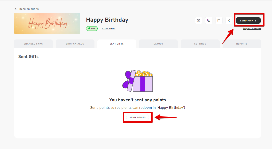 How to send Points or Shop Credits to your recipients – STADIUM