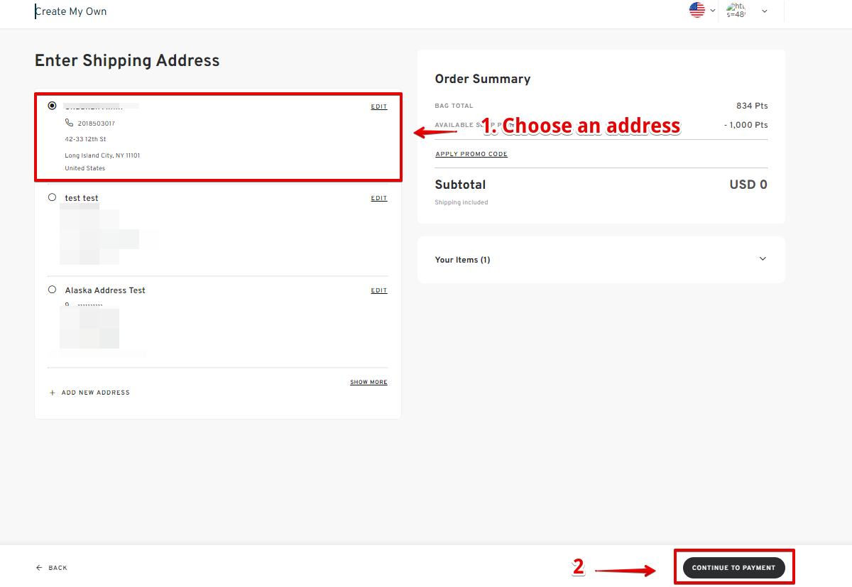 How to place an order using redeemed Shop Points or Shop Credits – STADIUM