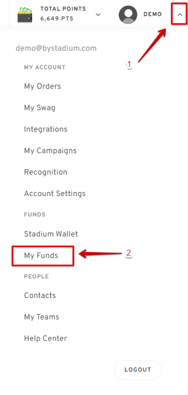 How to check the Points History – STADIUM