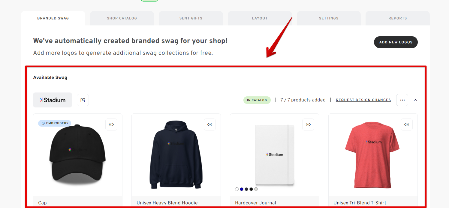 How to add multiple logos for your swag in a Stadium Shop – STADIUM