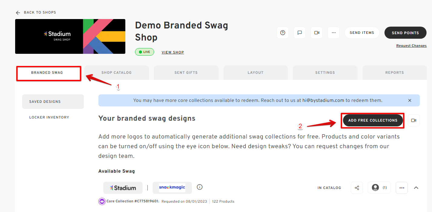 How to Add Multiple Logos for Your Swag in A Stadium Shop – Stadium