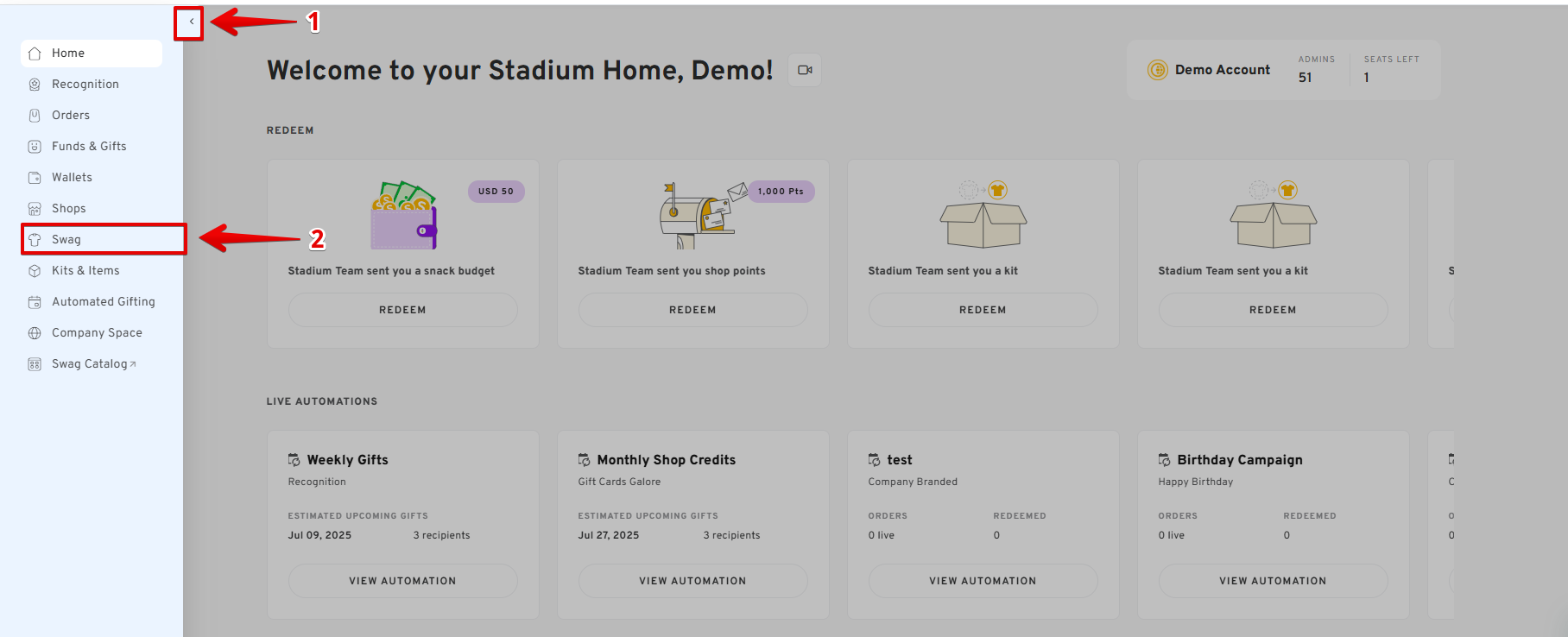 How to Add a Swag Collection from Your Saved Designs to Your Stadium ...
