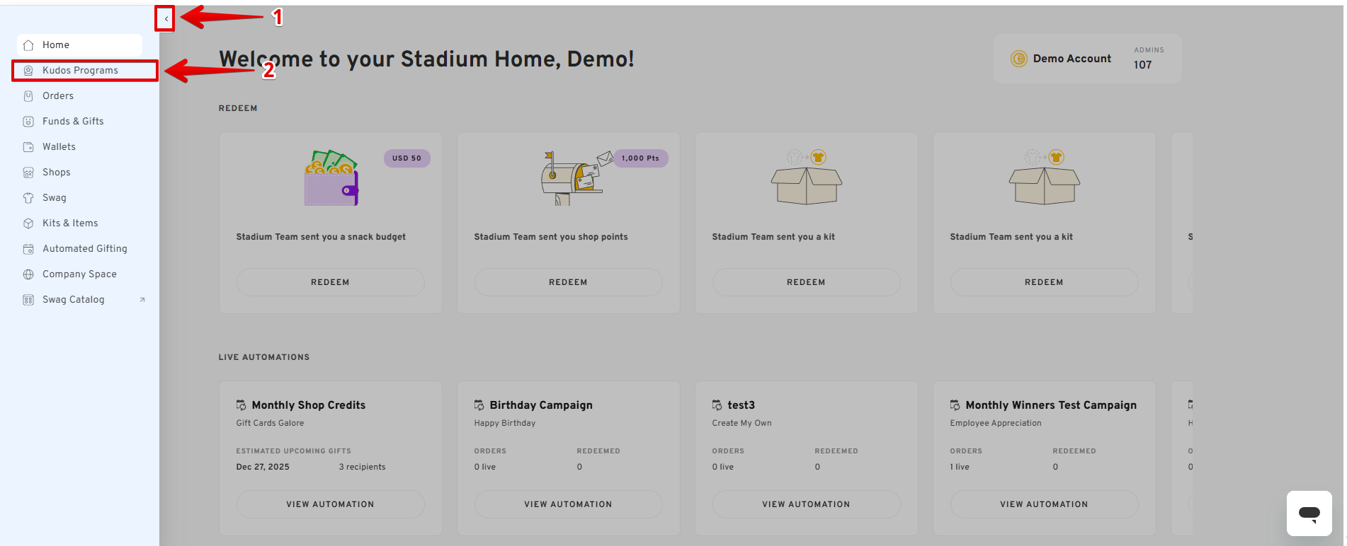 How to Add New Users to A Live Kudos Program – Stadium